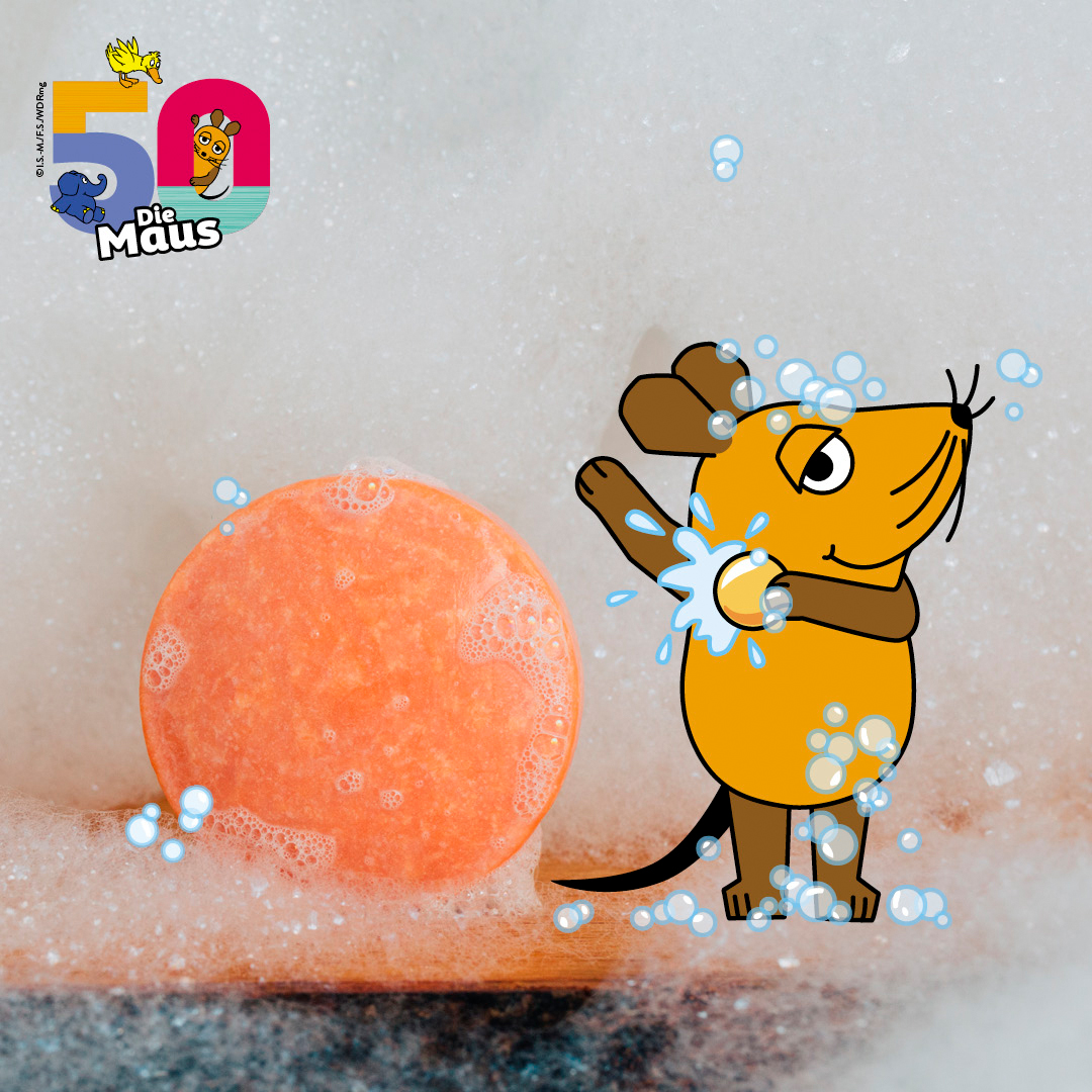 HYDROPHIL - feste Naturseife - Die Maus – FRUCHTIGER APFEL